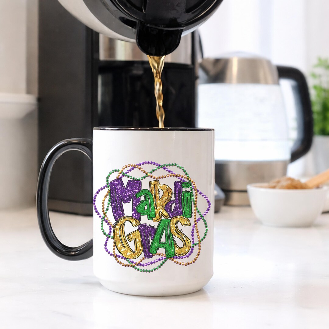 Happy Mardi Gras 2026 Mug, Mardi Gras Mug Gift, Carnival Coffee Cup ...