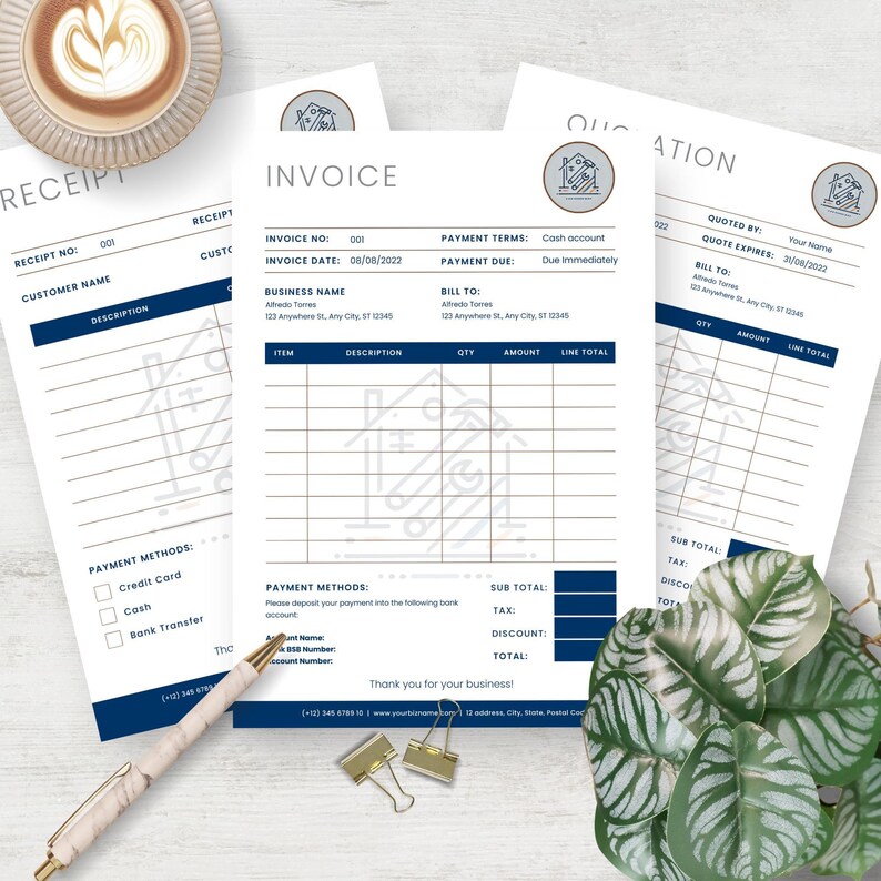 Construction Business Forms Template Canva Builder Quotation Template ...