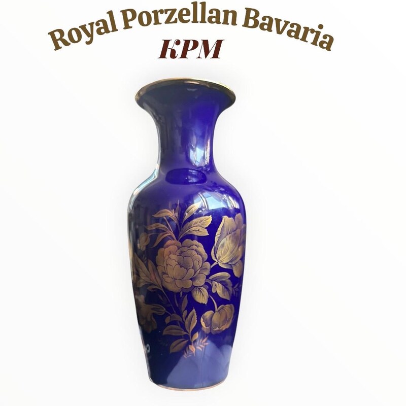 Kpm Vase Cobalt - Etsy
