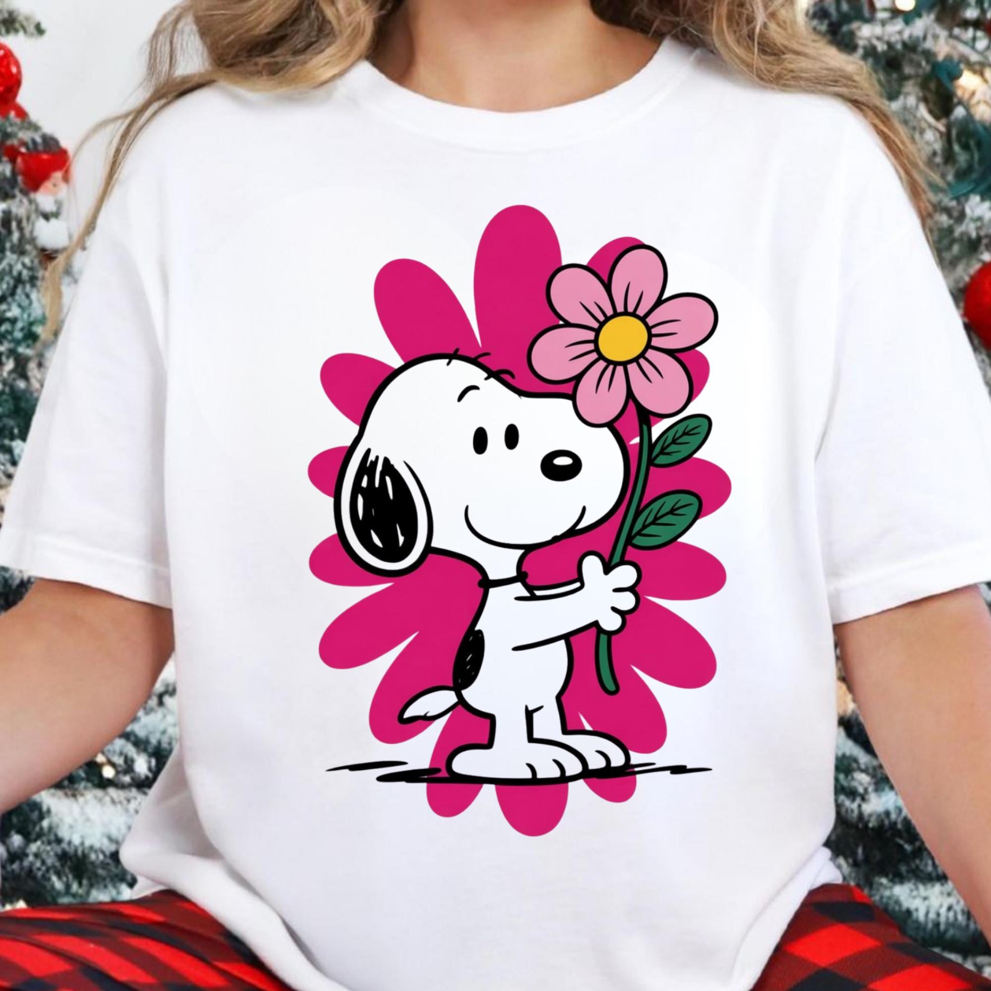 Snoopy Flower Png, Peanuts Pink Floral Digital Download, Snoopy ...