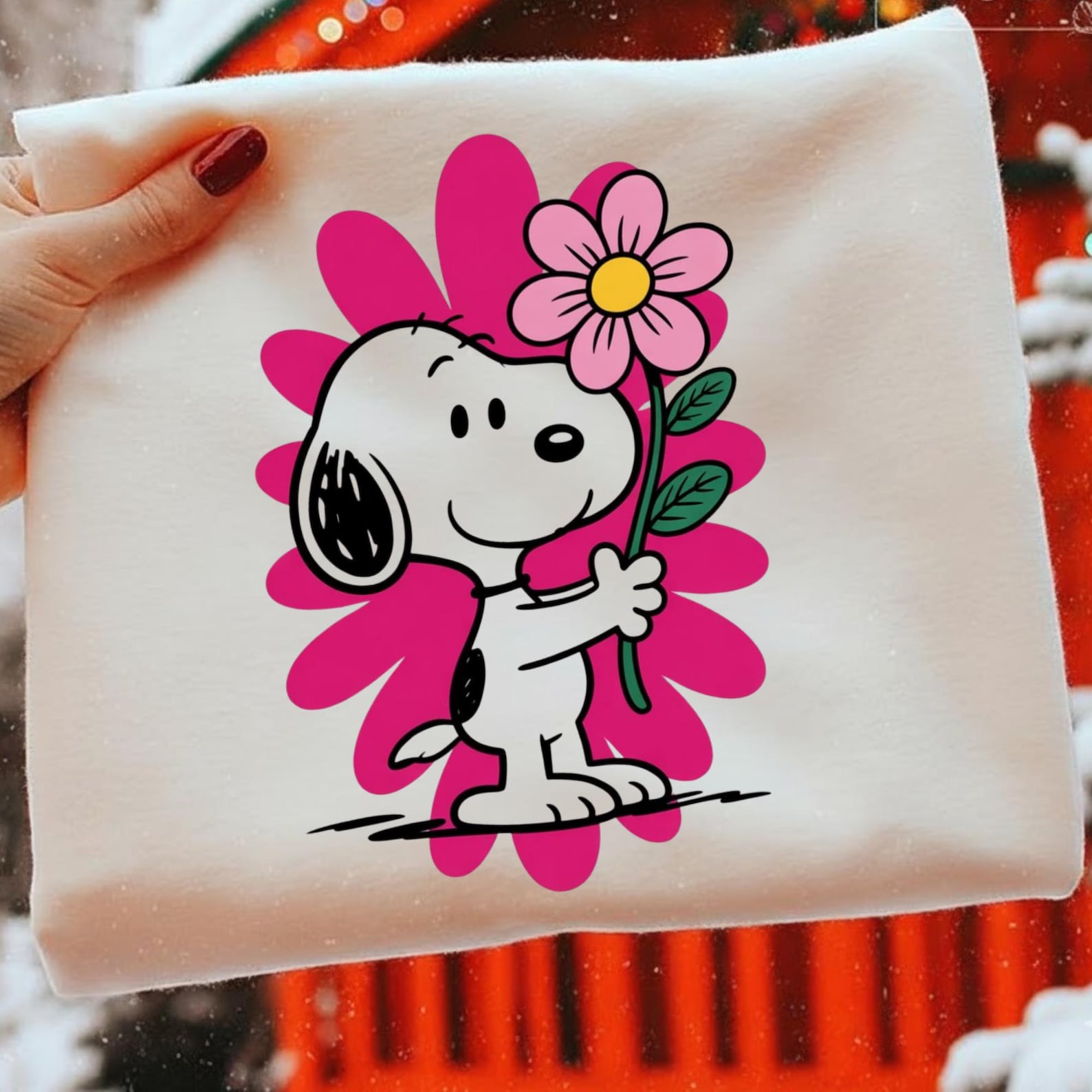 Snoopy Flower Png, Peanuts Pink Floral Digital Download, Snoopy ...
