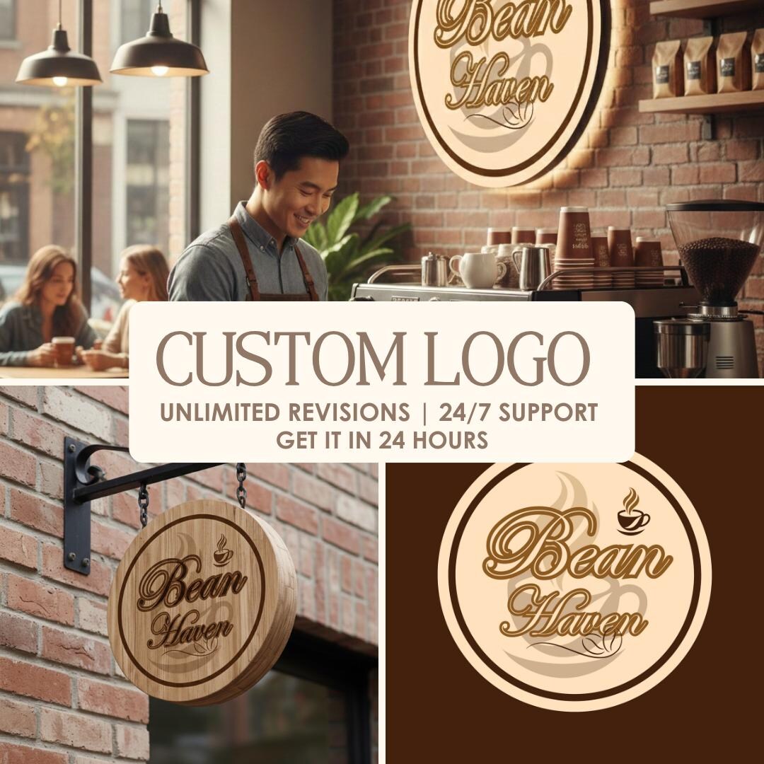 Custom Coffee Logo Design for Cafe | Vintage Coffee Shop Logo ...