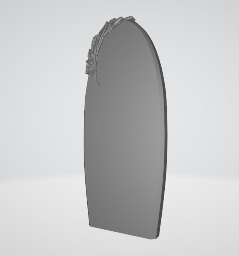 Decorative Memorial Tombstone STL | Universal CNC & 3D Carving Model - Etsy