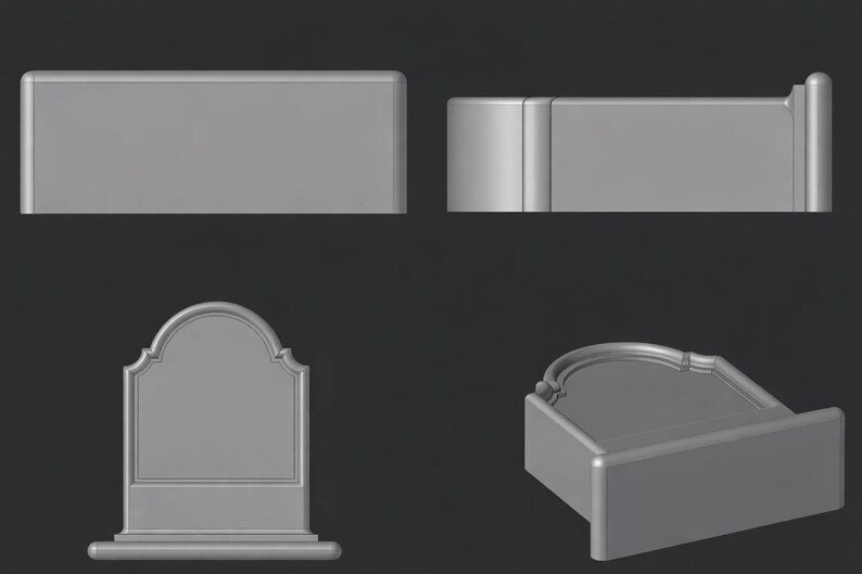 Tombstone STL File for CNC and 3D Print Halloween Gravestone 3D Relief ...