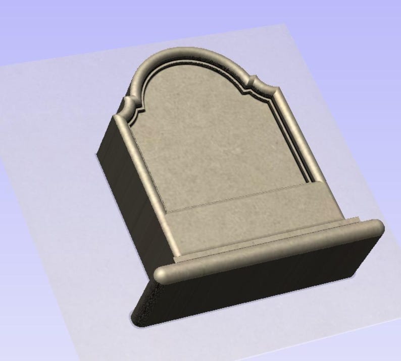Tombstone STL File for CNC and 3D Print Halloween Gravestone 3D Relief ...