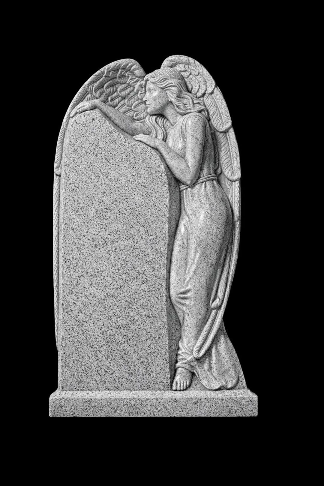 Angel Gravestone 3D STL Model, CNC Router, 3D Printing (digital ...