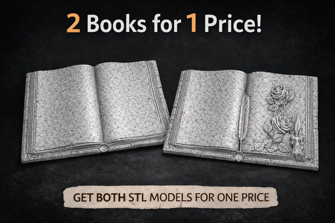 Vintage Book 2-in-1 STL Bundle – CNC & 3D Print“ - Etsy