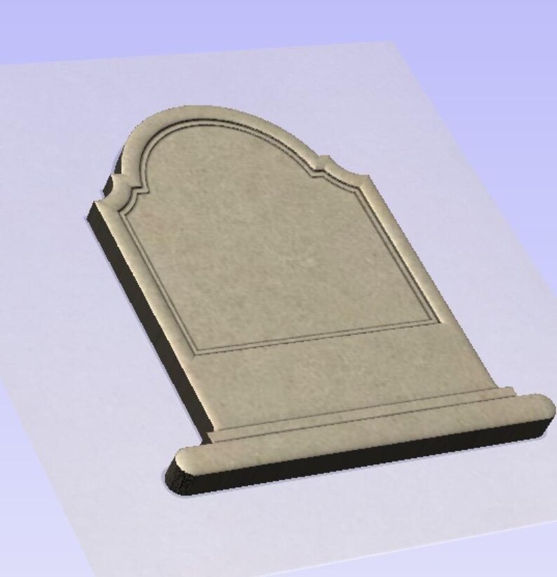 Tombstone STL File for CNC and 3D Print Halloween Gravestone 3D Relief ...