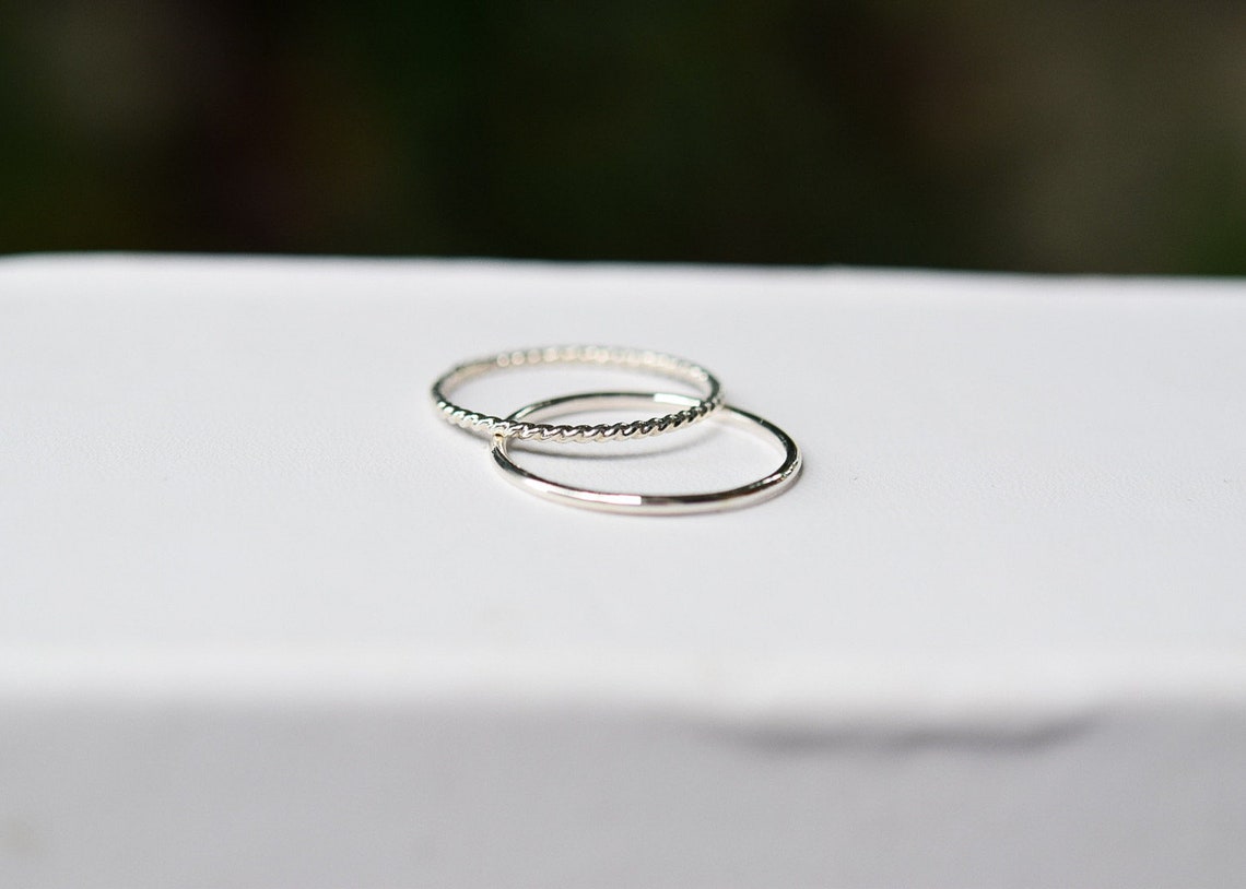 Stacking Rings Midi Rings/ Sterling Silver/ Gold Filled - Etsy