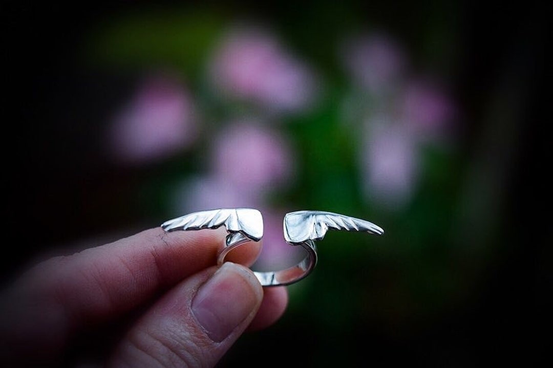 Soaring Ring/ Wings Ring/ Sterling Silver/ Knuckle Ring - Etsy