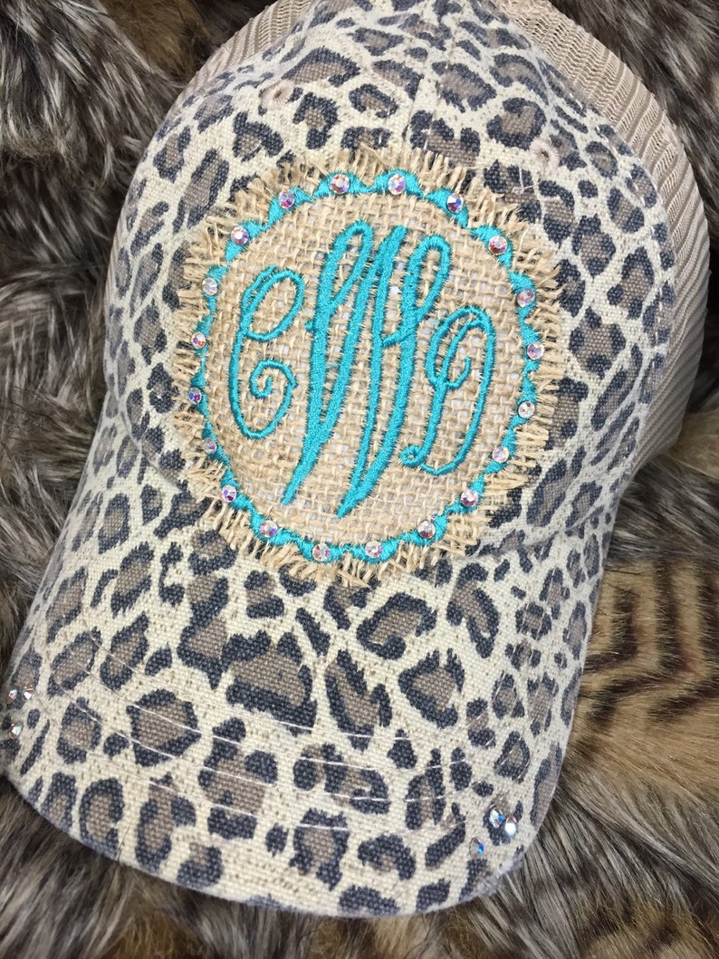 Leopard Monogram Caps - Etsy