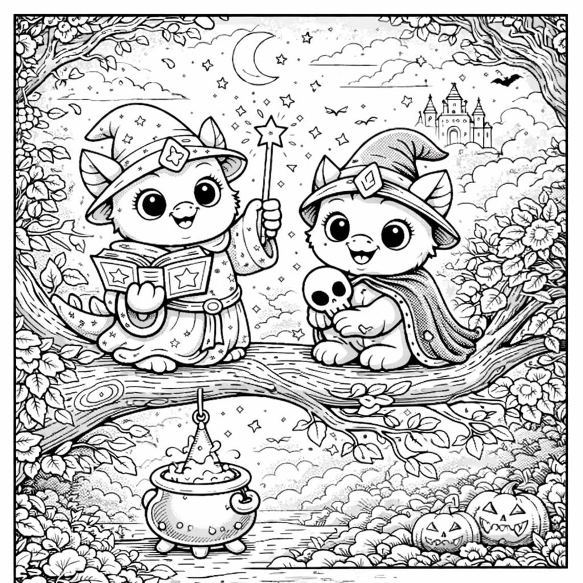 Dragons & Unicorns Coloring Pages | Fantasy Creatures Coloring Book for ...