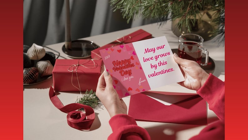 Watercolor Hearts Valentine's Day Card Set | Printable Love Notes ...