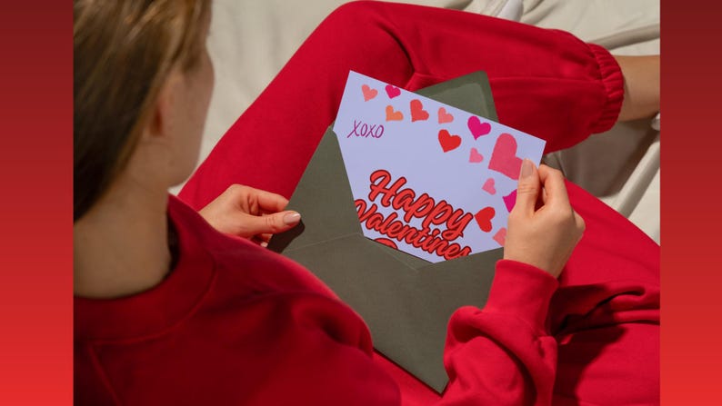 Watercolor Hearts Valentine's Day Card Set | Printable Love Notes ...