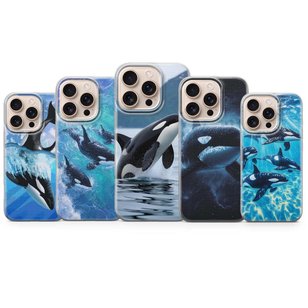 Sea Orca Phone Case Killer Whale Cover for iPhone 17 Pro Max, 17e, 15 ...