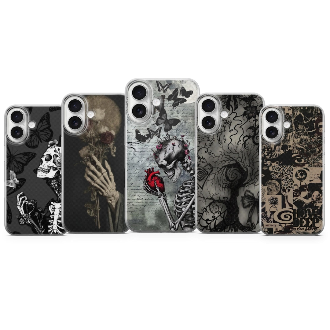 Grunge Phone Case Dark Gothic Art Cover for iPhone 17 Pro Max, 17e, 15 ...