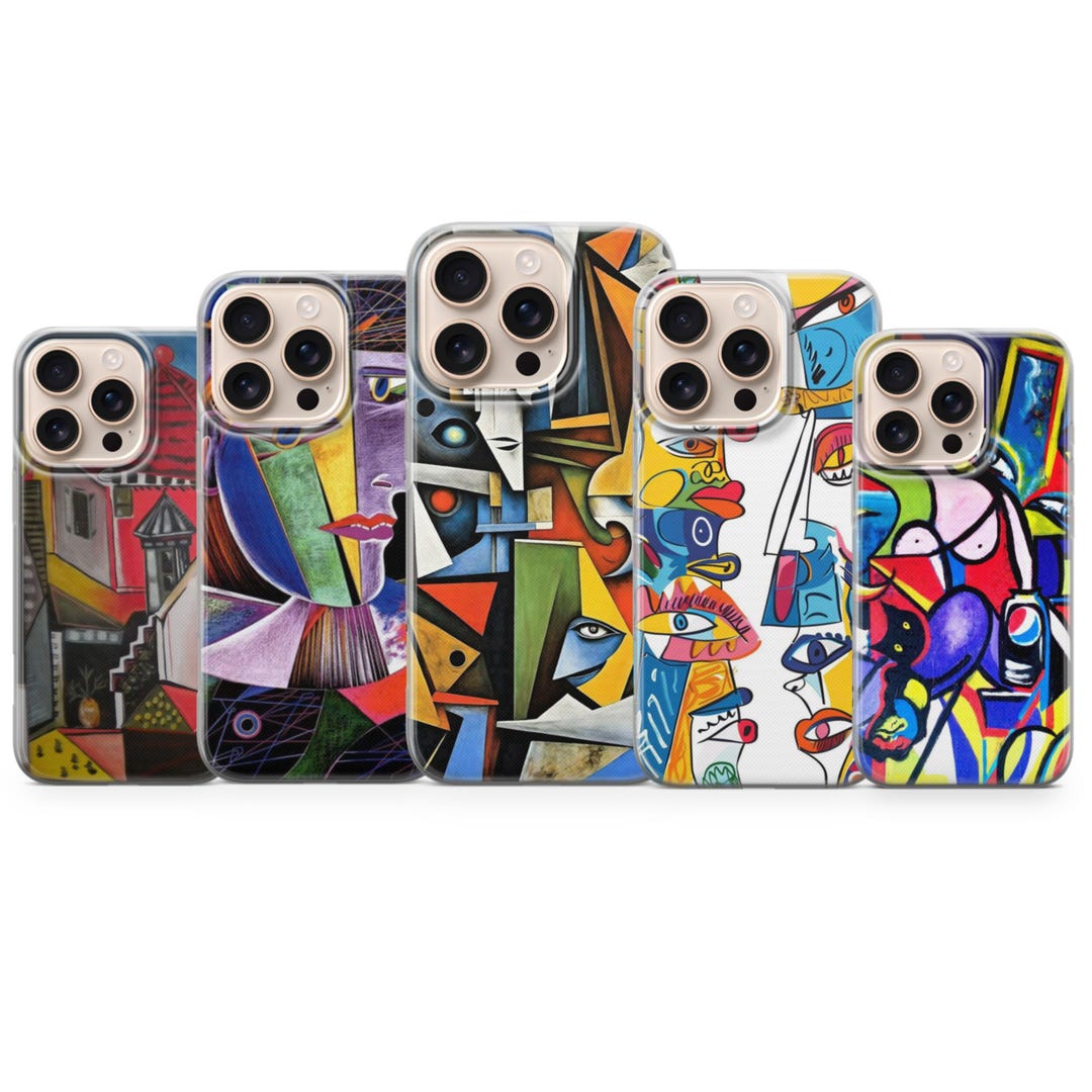 Picasso Art Phone Case Cubism Cover for iPhone 17 Pro Max, 16e, 15, 14 ...