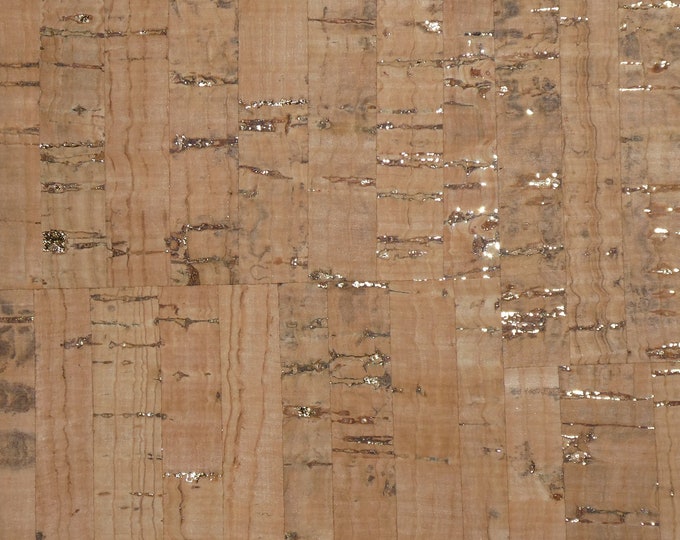 Cork 12x12 CORK W/ Gold Metallic Accents on Cork Applied to GENUINE ...