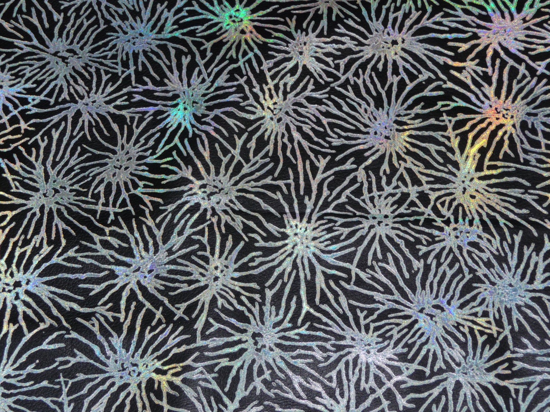 Limited Metallic Fireworks 12"x12" Silver Iridescent HOLOGRAPHIC on ...
