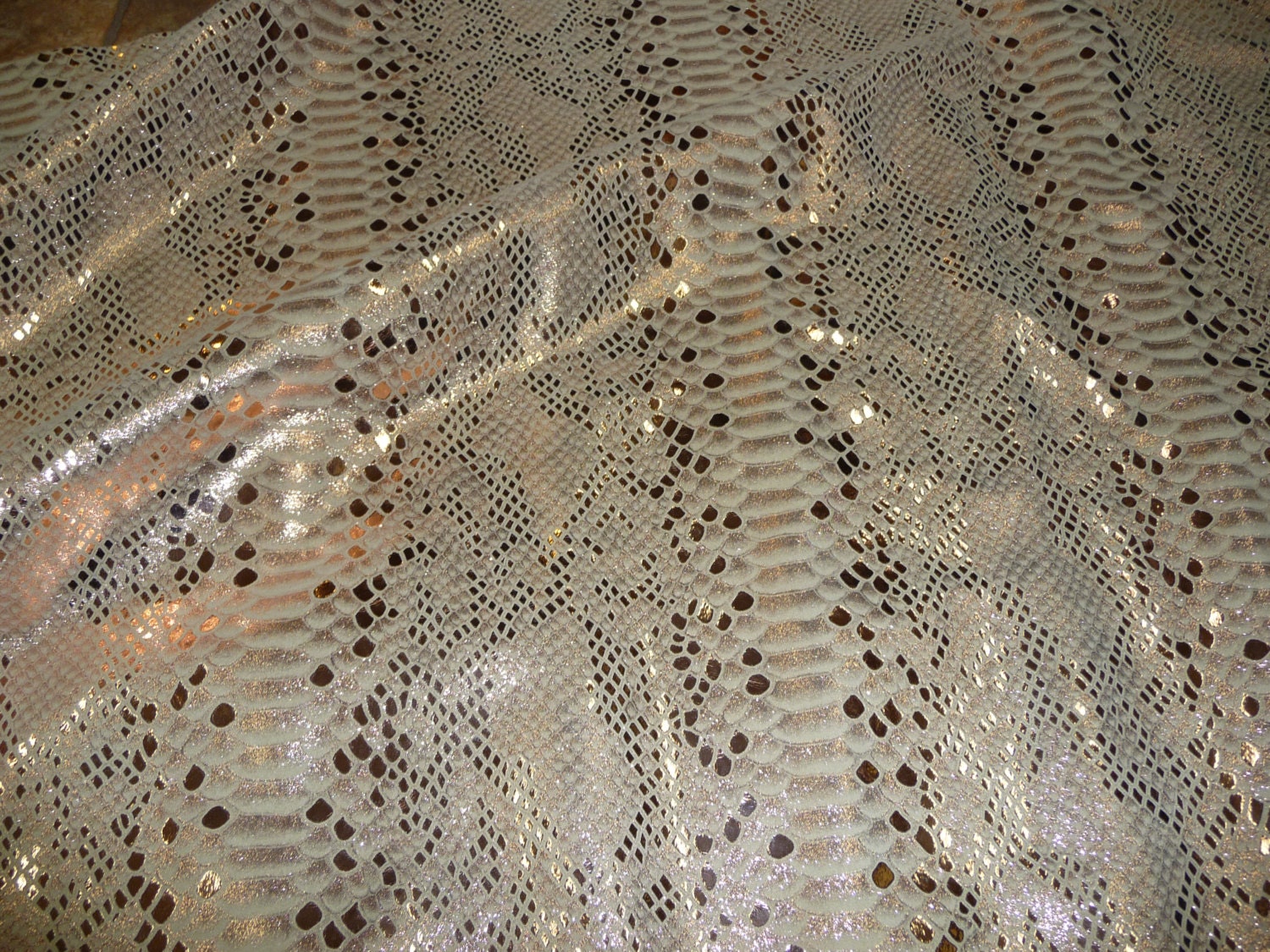 Mystic Python 8x10 ROSE GOLD Metallic on BEIGE - Etsy
