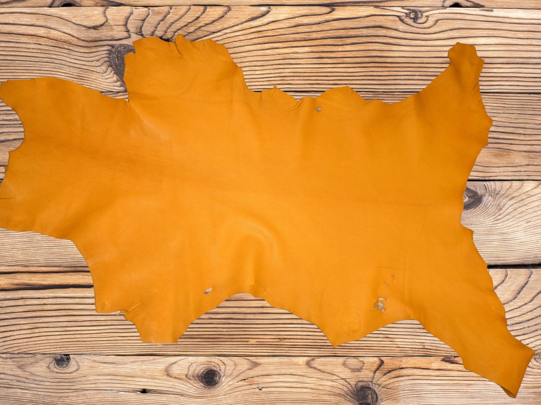 GOATSKIN Buckskin Gold Cationic Finished Goatskin Hide (not This Hide ...