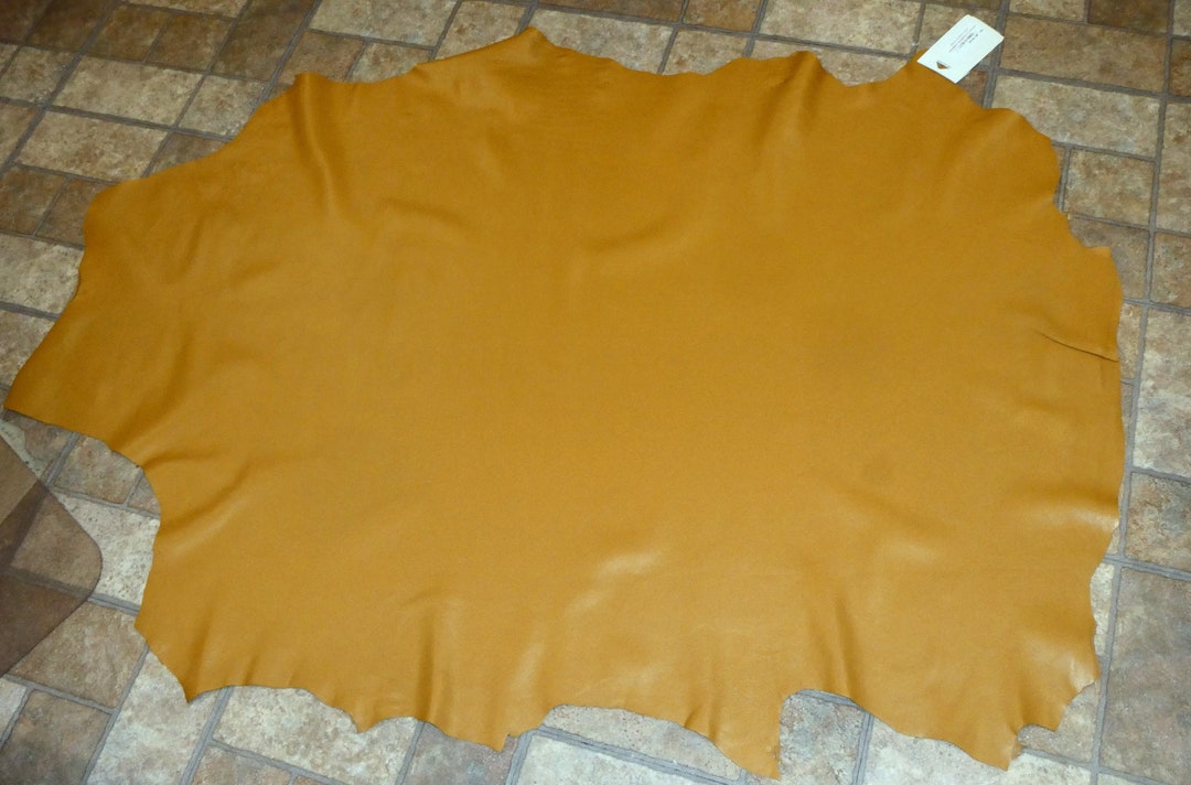 LAMBSKIN HIDE Silky Rich MARIGOLD, Italian Incredibly Soft Fine Grain ...