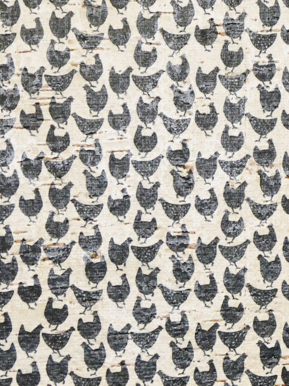 Cork 8x10 CHICKENS / ROOSTERS CORK Applied to Real - Etsy