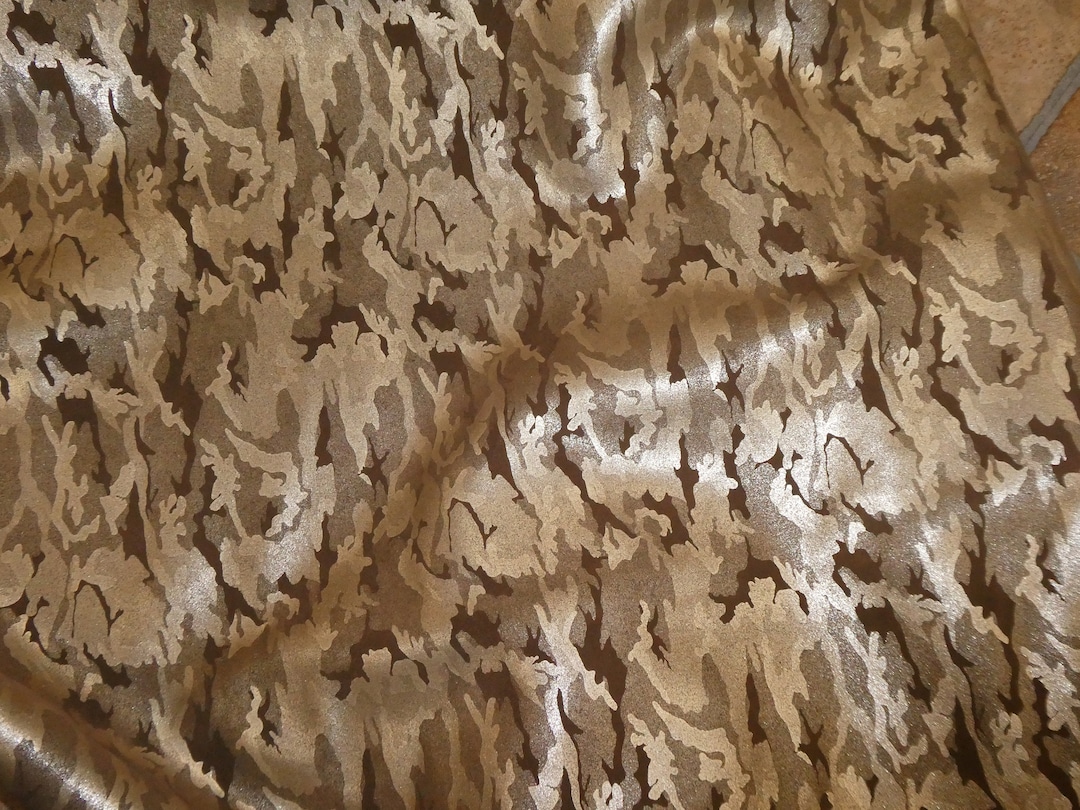 Closeout Camo 8"x10" Soft GOLD Metallic on CHOCOLATE Brown Suede ...