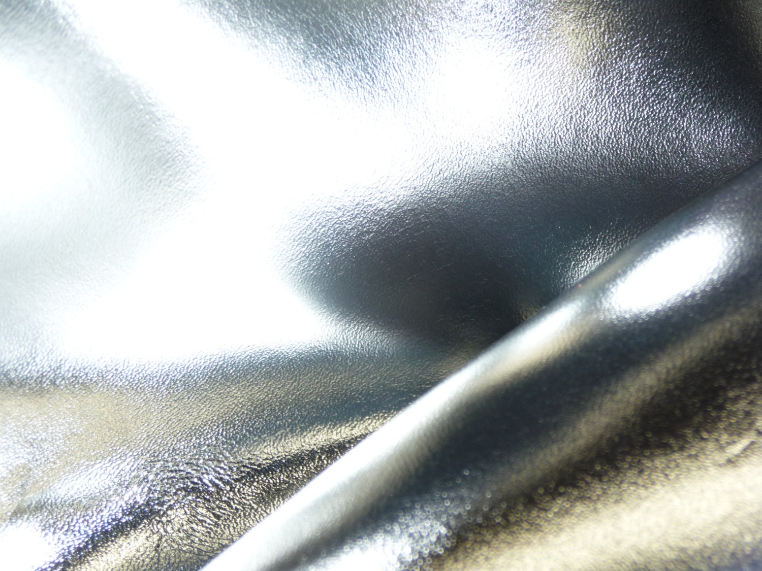 Smooth Metallic 5x11 SILVER Foil Cowhide Leather 3oz /1.2 mm ...