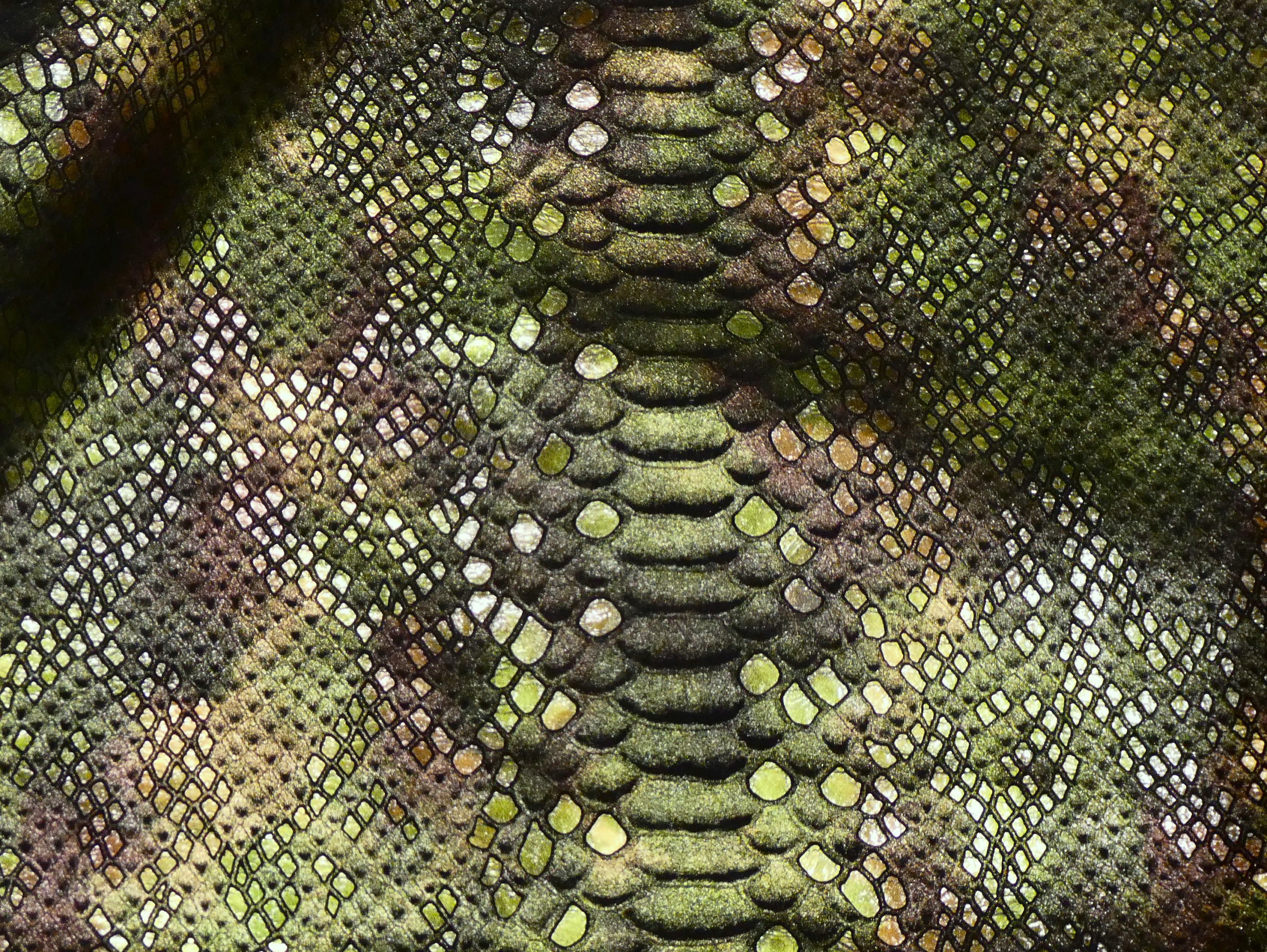 Mystic Python 8x10 Olive GREEN Mosaic with BRONZE metallic on Black ...