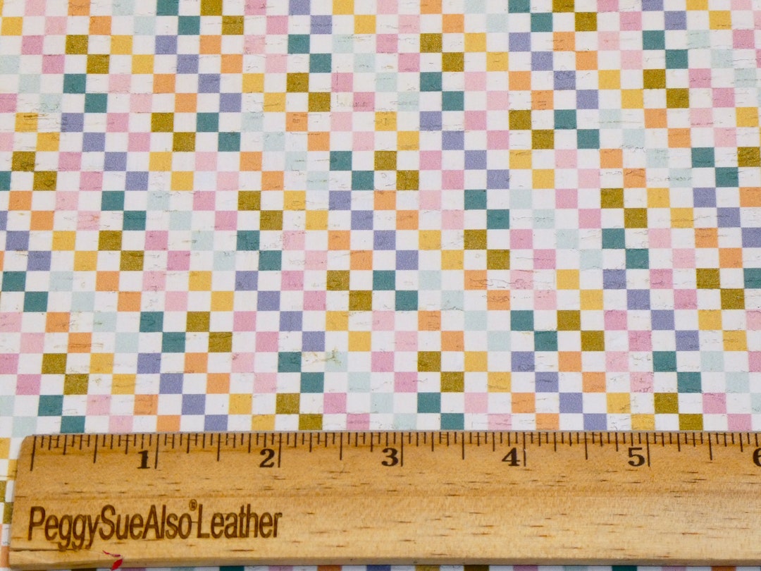 Last Piece Cork 5x11 COLORFUL CHECKERBOARD RAINBOW Applied to Real ...
