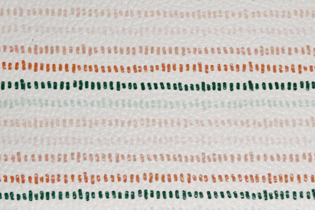Leather 2 Pcs 4x6 NEUTRAL DASHES Pink, Coral, Forest Green, Salmon ...