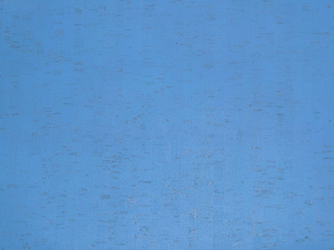 Cork 8"x10" Solid TRANQUIL BLUE Cork Applied to GENUINE Leather for ...