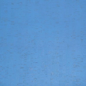 Cork 8"x10" Solid TRANQUIL BLUE Cork Applied to GENUINE Leather for ...