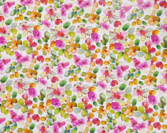 CORK 8"x10" PAINTED SPRING Blossoms on off White Cork Applied to ...