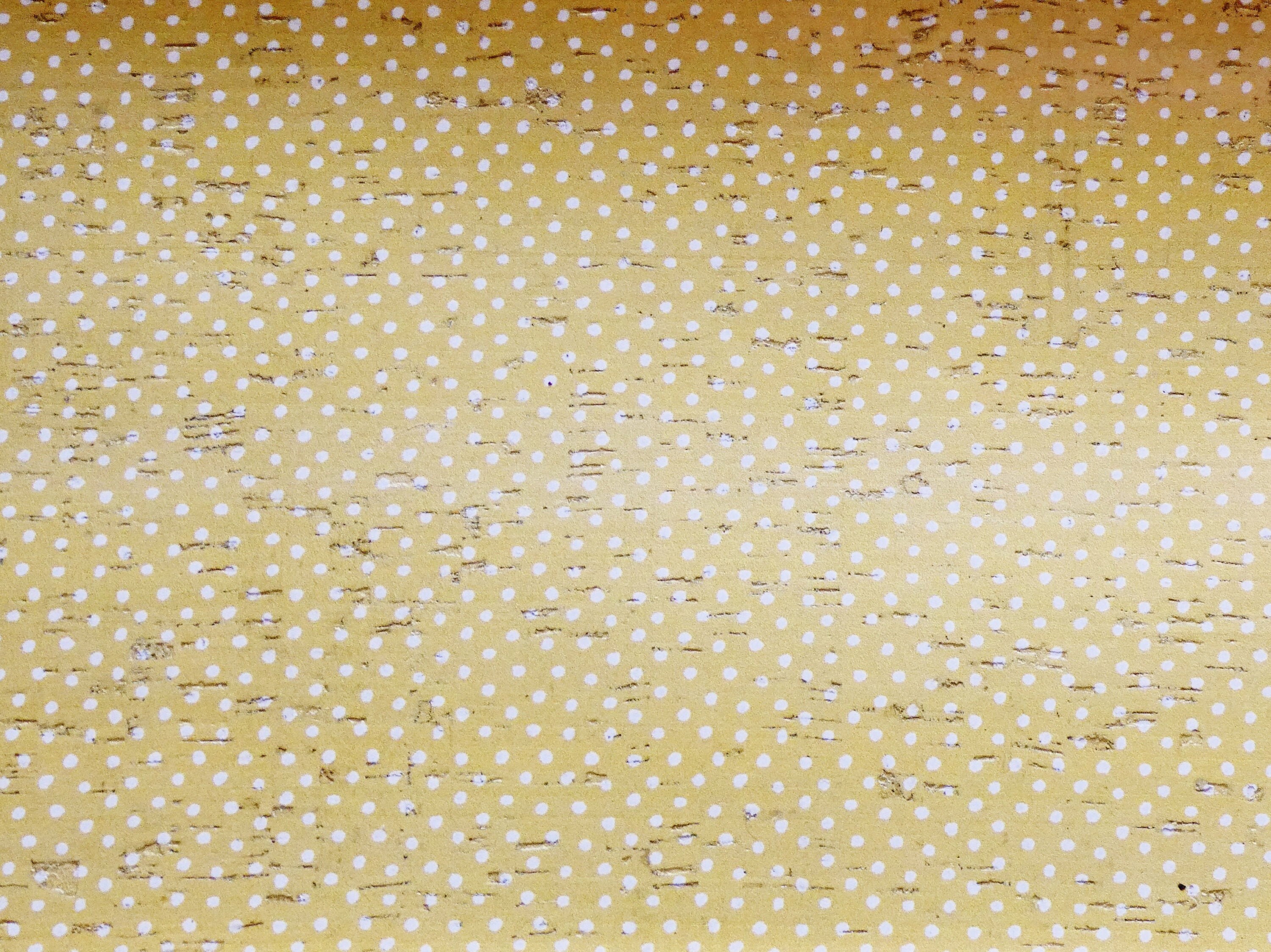 CORK 8x10 CREAM DOTS on Dandelion Yellow Cork with Leather backing ...