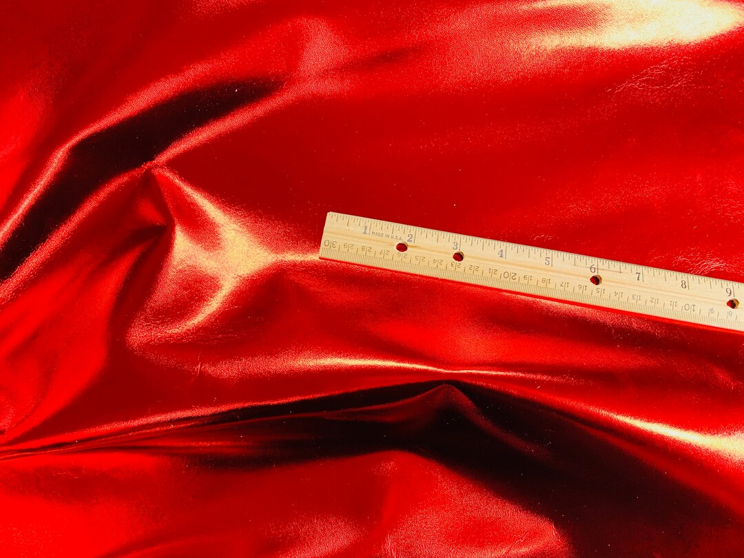 Smooth Metallic 8"x10" Bright RED Foil Cowhide Leather 3.5-4 Oz / 1.4-1 ...