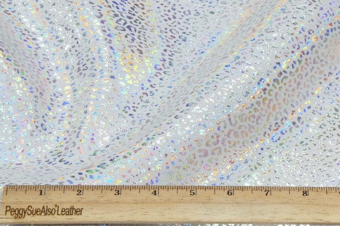 Leopard 12"x12" HALO Iridescent Shimmery Small Leopard Print on Light ...