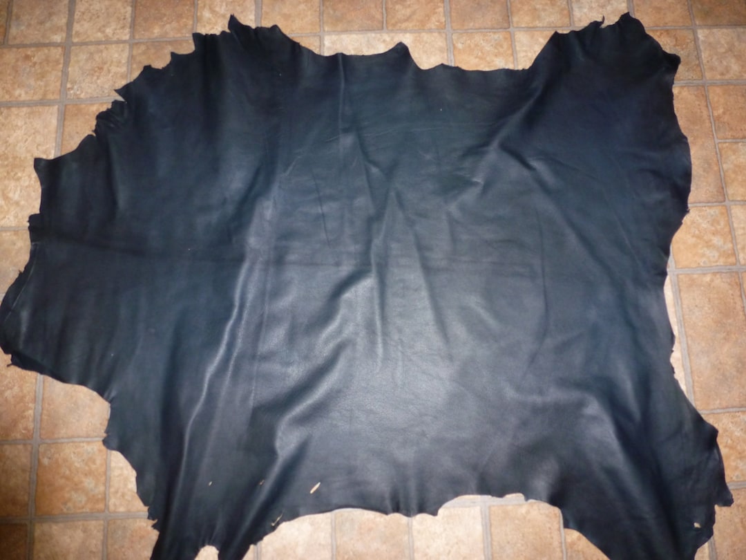 GOATSKIN Very Dark Navy Blue Leather Hide (not This Hide, a Very ...