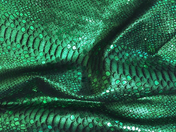 Mystic Python 3-4-5 or 6 Sq Ft EMERALD GREEN Metallic on BLACK - Etsy