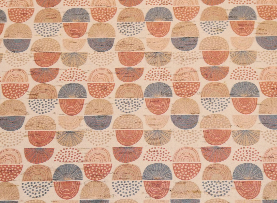 Cork 8"x10" NEUTRAL ABSTRACT SHAPES Rainbow Circles Cork Backed With ...