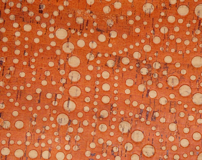 Cork 8x10 ORANGE MOONS With Brown Dots and Tiny - Etsy