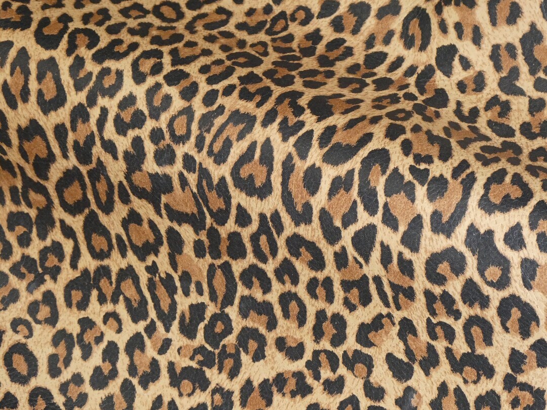 Cheetah 7-8-9-10sqft Mini TAWNY Tan Cheetah / Leopard Cowhide Leather 2 ...