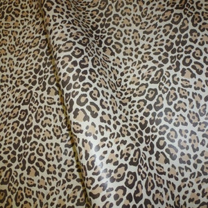 Leather 5"x11" Almond LARGE Cheetah / Leopard Print Grain NOT Hair on ...