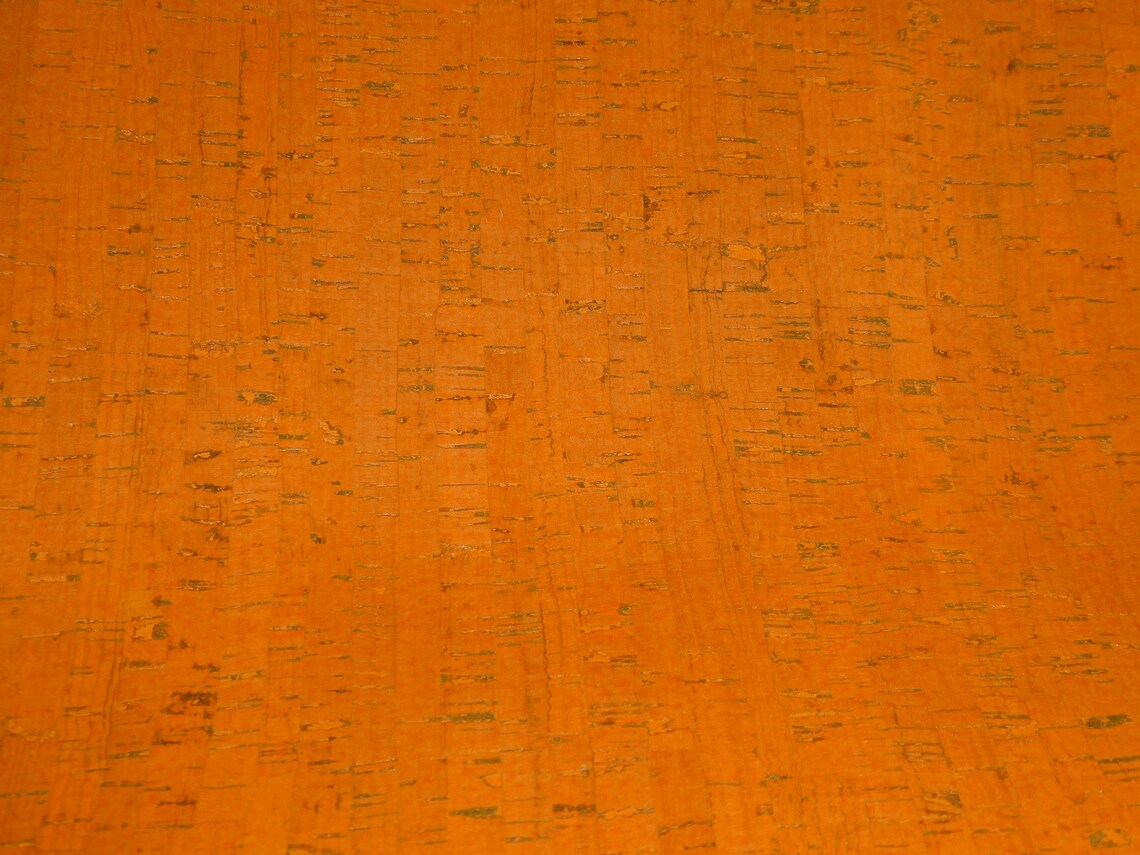 Cork 3-4-5 or 6 Sq Ft ORANGE Cork Applied to Cowhide GENUINE - Etsy