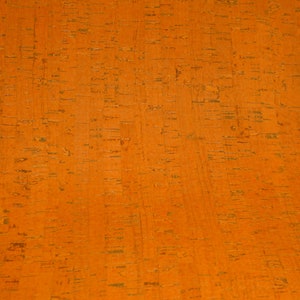 Cork 3-4-5 or 6 Sq Ft ORANGE Cork Applied to Cowhide GENUINE Leather ...