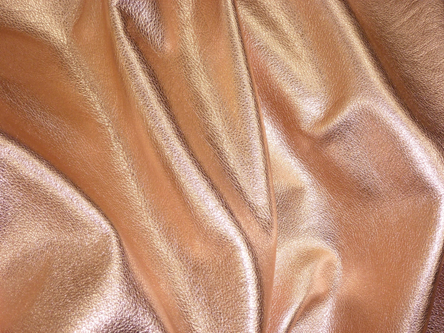 Precut Leather 3 sq ft pebbled ROSE GOLD Metallic soft cowhide #540 3-3 ...
