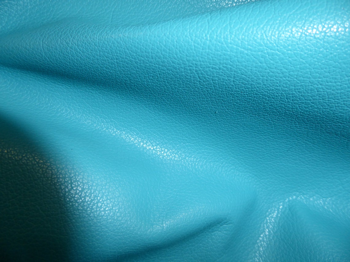 Divine 8"x10" TRUE TURQUOISE Top Grain Cowhide Leather 2-2.5 Oz / .8-1 ...