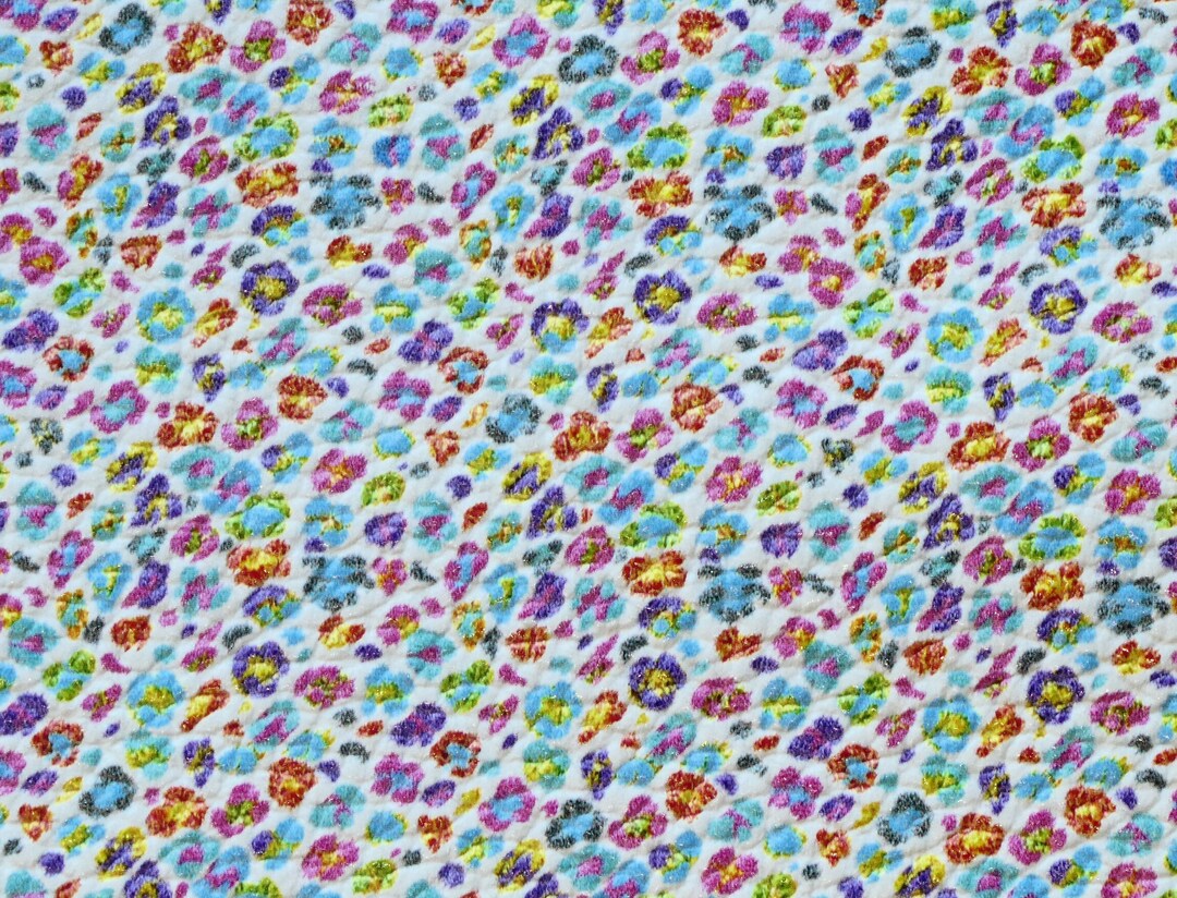 Closeout Leopard 8"x10" WILD COLORED Very Tiny Spots Print on Cowhide ...