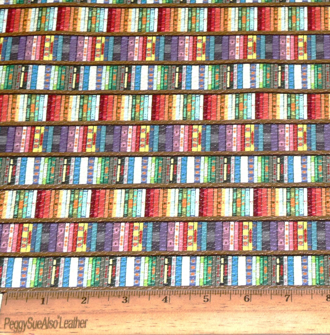 Leather 2 Pieces 4"x6" WOODEN BOOKCASE SHELF Loaded With Books Cowhide ...